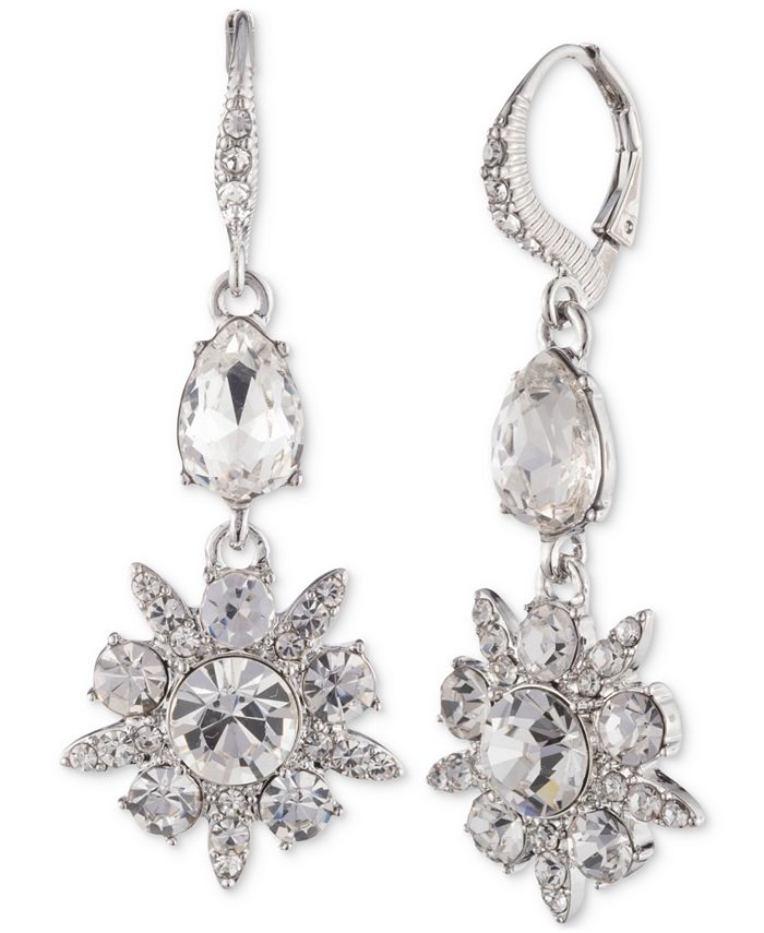 Givenchy Crystal Starflower Leverback Drop Earrings - Macy's
