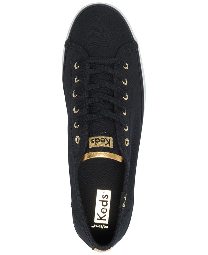 Keds Women's Triple Up Canvas Metallic Platform Casual Sneakers from ...