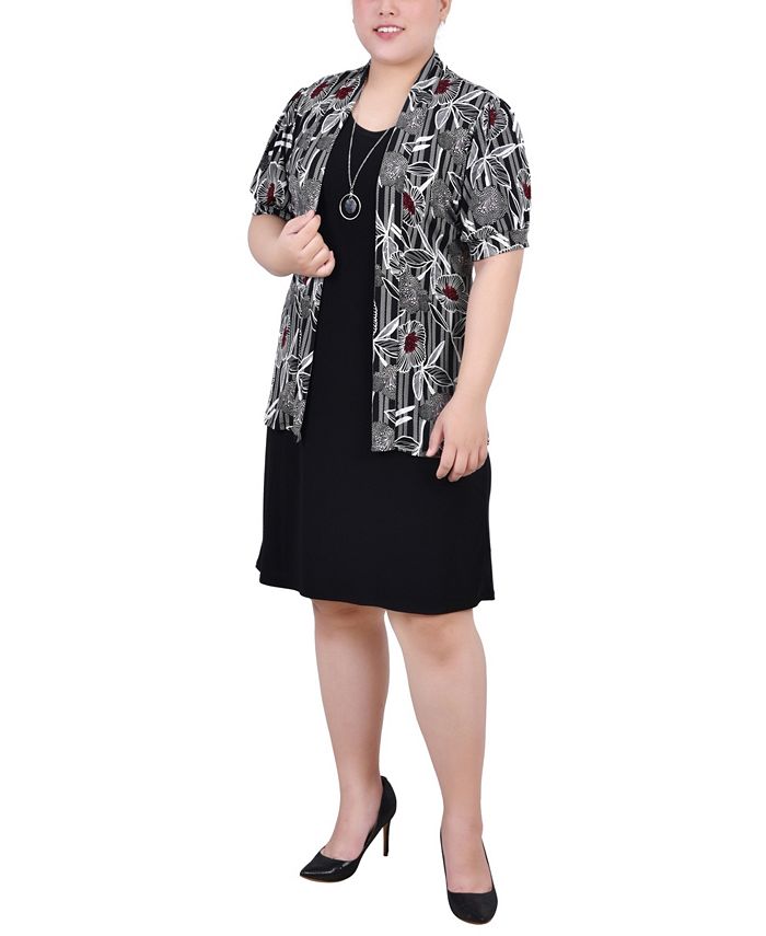 NY Collection Plus Size 2 Piece Dress Set - Macy's