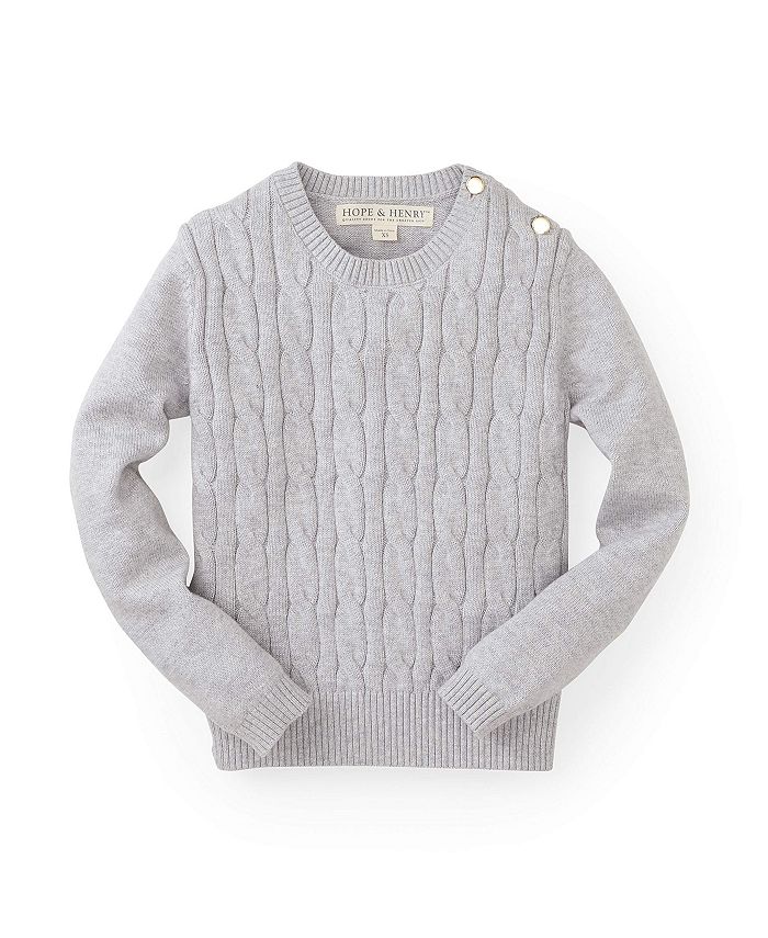 Hope & Henry Girls' Cable Front Sweater, Infant - Macy's