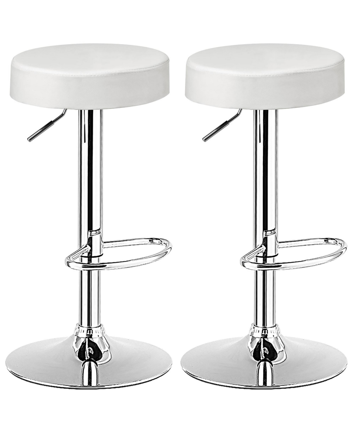 Click here for Set of 2 Round Bar Stool Adjustable Swivel Pub Cha... prices