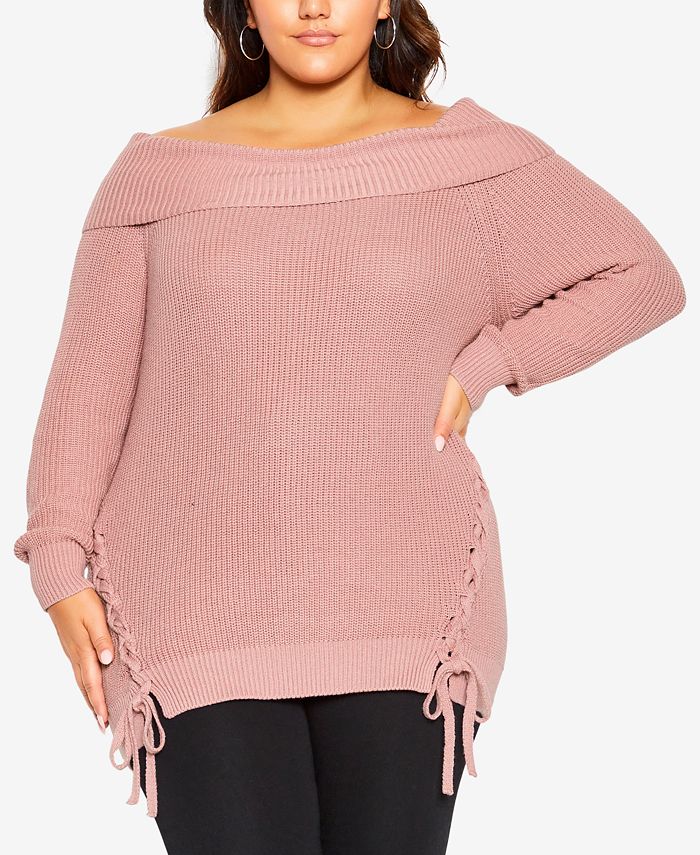CITY CHIC Plus Size Intertwine Sweater - Macy's
