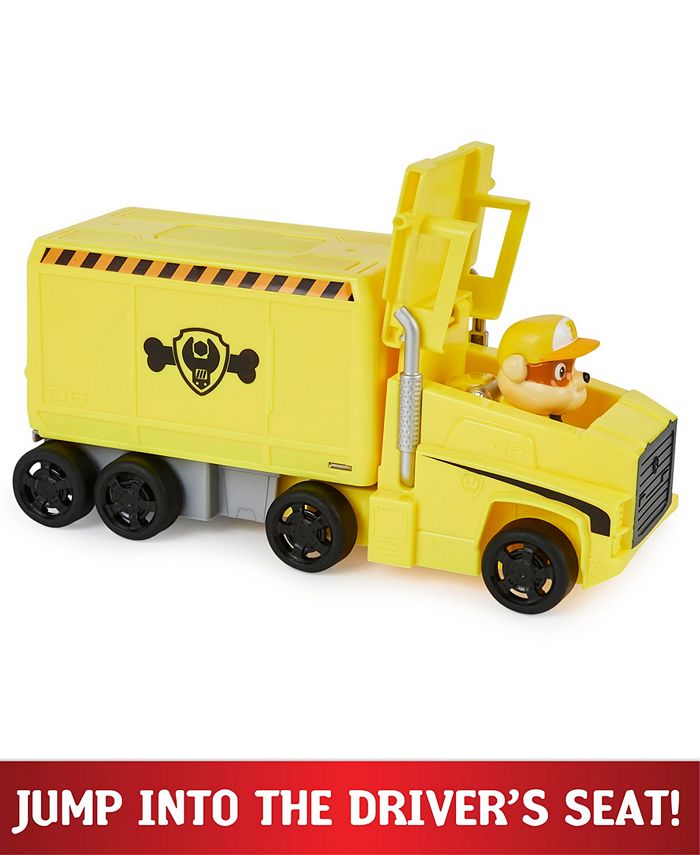 PAW Patrol Big Truck Pup's Rubble Transforming Toy Trucks with ...