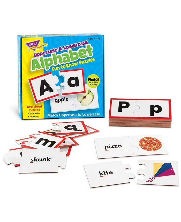 Trend Enterprises Fun-To-Know Puzzles Uppercase Lowercase Alphabet Set ...