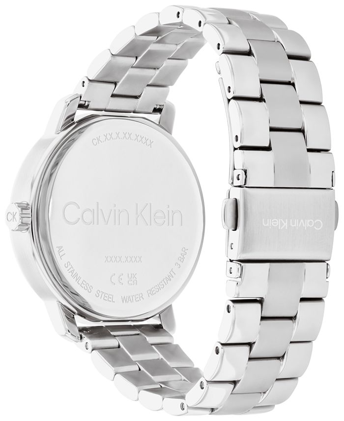 Calvin Klein Women's Silver-Tone Stainless Steel Bracelet Watch 38mm ...