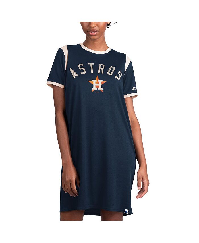 Starter Women's Navy Houston Astros Playoff Sneaker Dress - Macy's