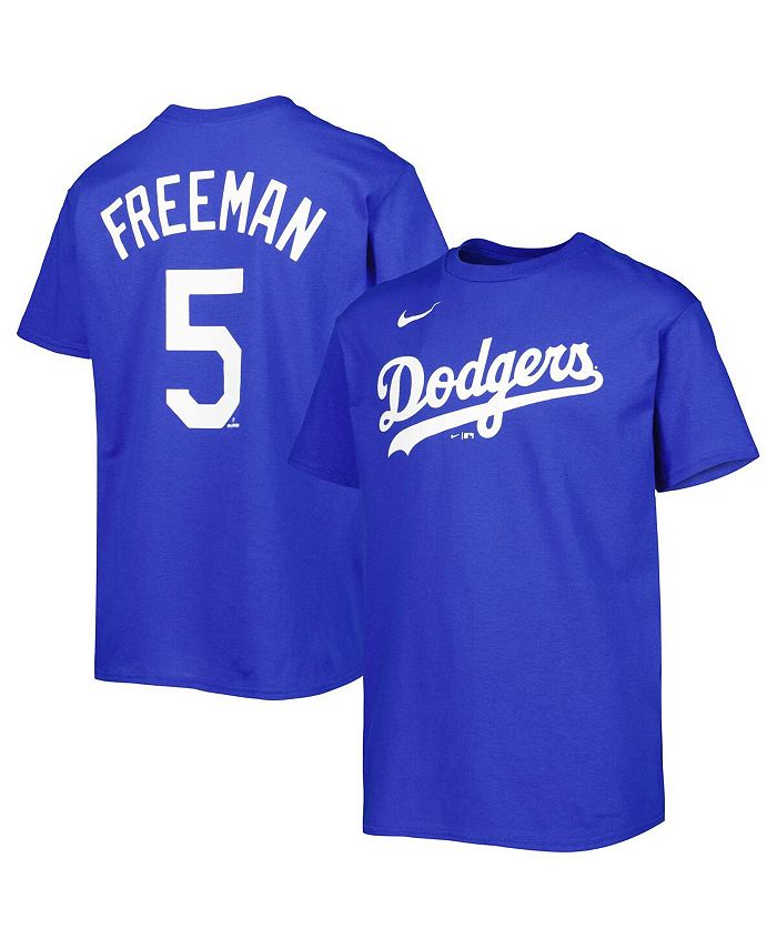 Nike Big Boys Freddie Freeman Royal Los Angeles Dodgers Player Name and ...