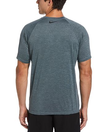 Nike Men's Logo-Graphic Heather Short-Sleeve Hydroguard Water Shirt ...