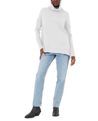 French Connection Women's Ribbed Cowlneck Sweater - Macy's