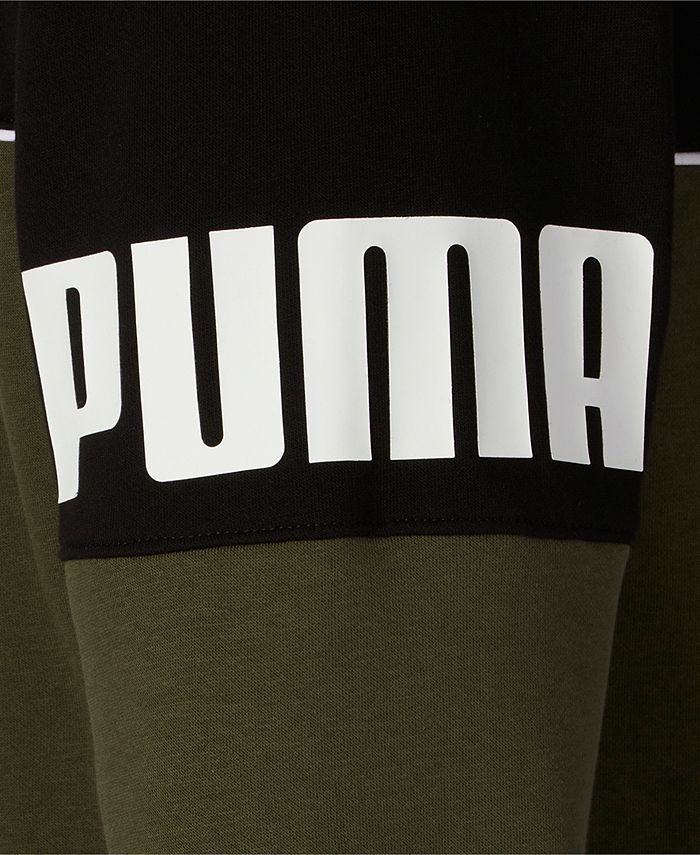 Puma Men's Logo Colorblocked Full-Zip Fleece Hoodie - Macy's