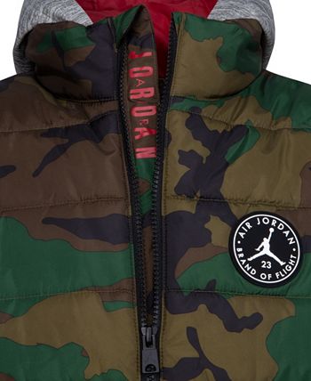 Jordan Big Boys Hooded 2Fer Puffer Jacket, Only at Macy's & Reviews ...