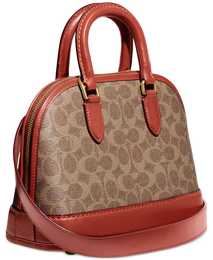 COACH Signature Coated Canvas Revel Bag with Convertible Straps - Macy's