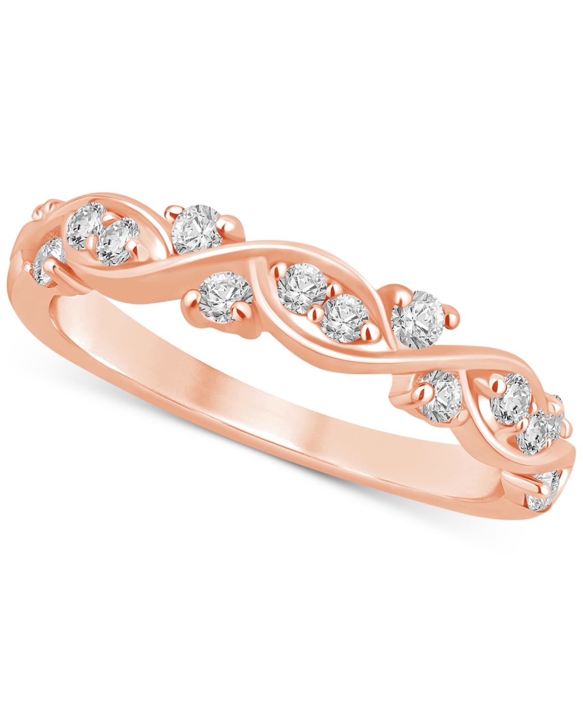 Click here for Diamond Swirl Band (3/8 ct. t.w.) in 14k White  Ye... prices