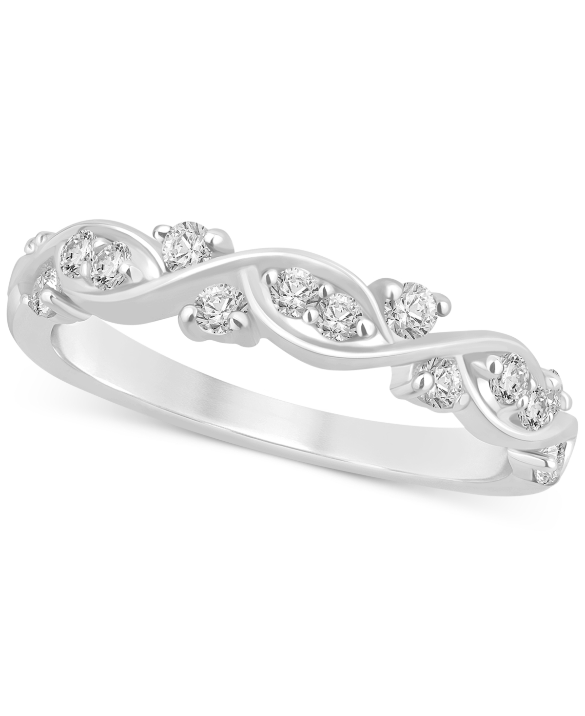 Click here for Diamond Swirl Band (3/8 ct. t.w.) in 14k White  Ye... prices