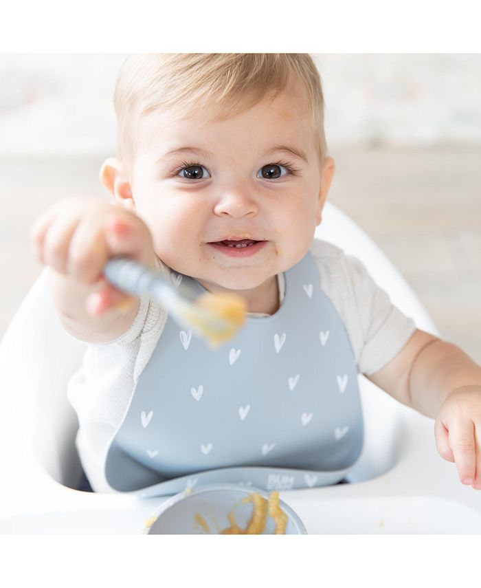 Bumkins Baby Girls Heart Printed Easy Pick Up Silicone Bib - Macy's