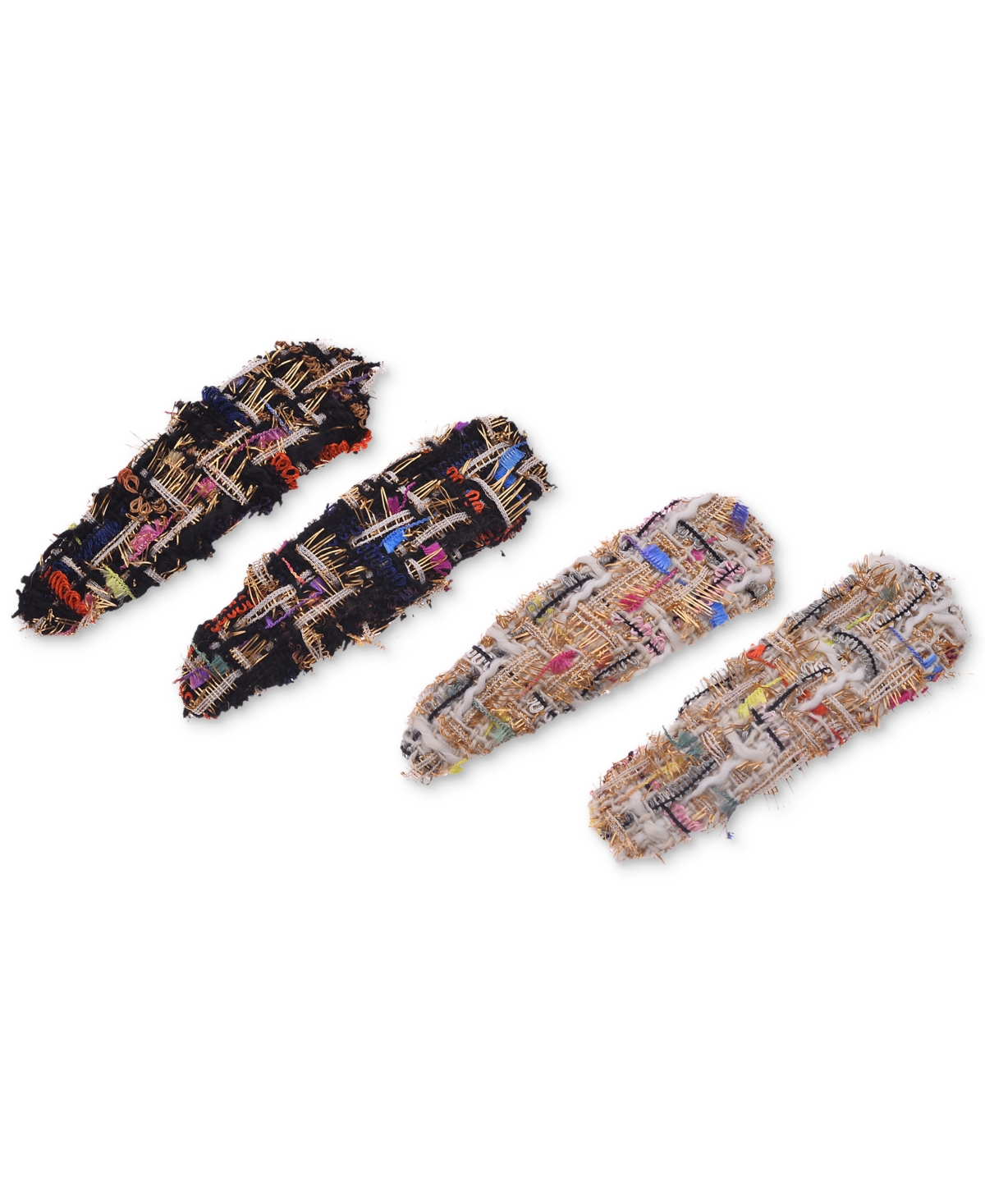 Inc International Concepts 4-Pc. Mixed Color Tweed Hair Barrette Set ...