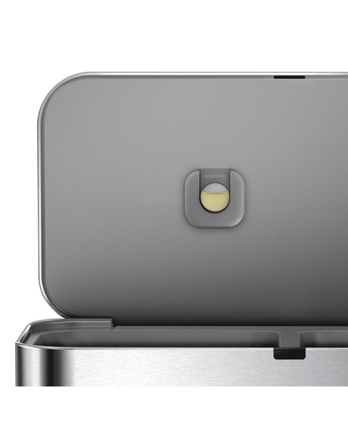 simplehuman Dual Compartment Rectangular Sensor Trash Can with Voice ...