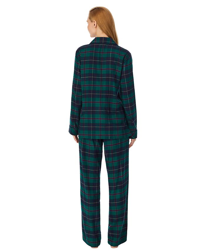 Lauren Ralph Lauren Women's Plaid Notched-Collar Pajamas Set & Reviews ...