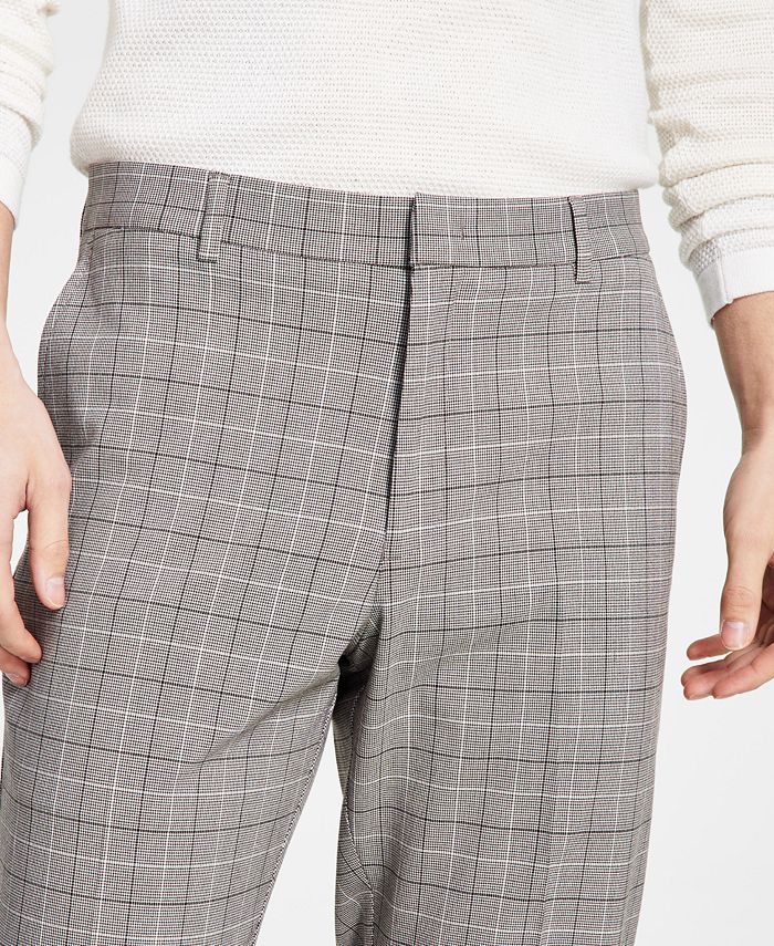 Tommy Hilfiger Men's Modern-Fit TH Flex Stretch Plaid Dress Pants - Macy's