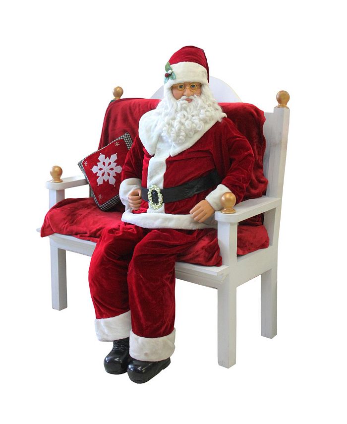 Northlight Life - Size Plush Santa Claus Standing or Sitting Christmas ...