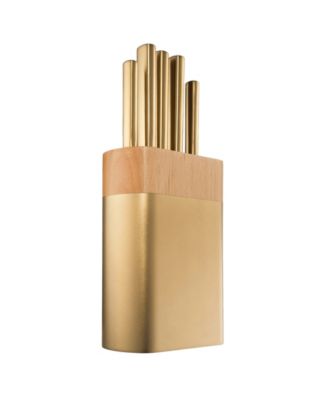 Cuisine::pro® Daisho Nara Knife Block Brass Set, 6 Piece - Macy's