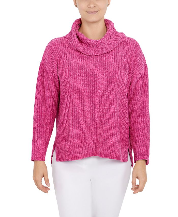 Ruby Rd. Petite Solid Chenille Sweater - Macy's