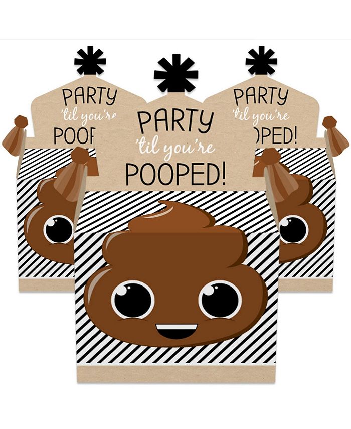 Big Dot of Happiness Party 'Til You're Pooped - Treat Box Party Favors ...