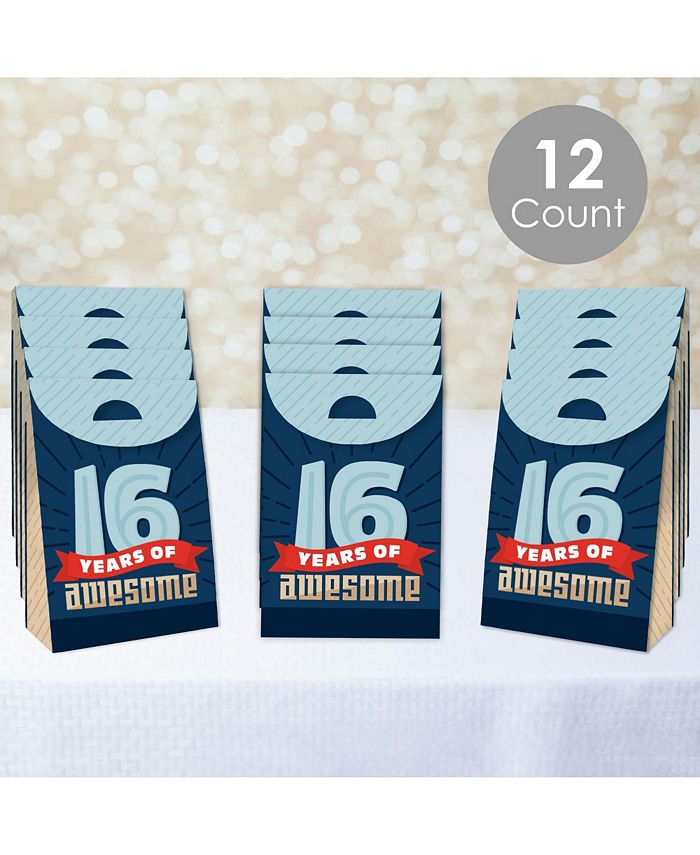 Big Dot of Happiness Boy 16th Birthday - Sweet Sixteen Birthday Gift ...