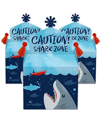 Big Dot of Happiness Shark Zone - Treat Box Party Favors - Jawsome ...