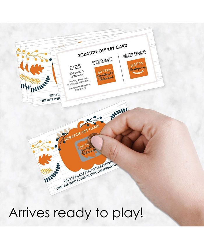 Big Dot of Happiness Happy Thanksgiving - Fall Harvest Party Game ...