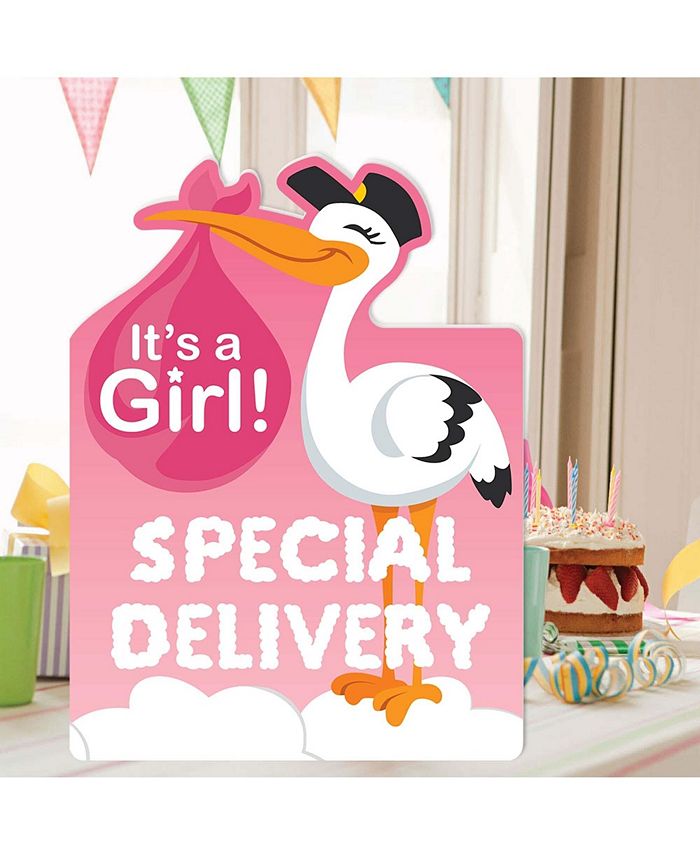 Big Dot of Happiness Girl Special Delivery - Congratulations Giant ...