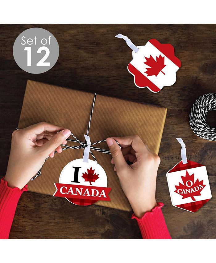 Big Dot of Happiness Canada Day - Assorted Hanging Canadian Favor Tags ...