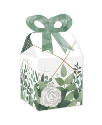 Big Dot of Happiness Boho Botanical - Square Favor Gift Boxes ...