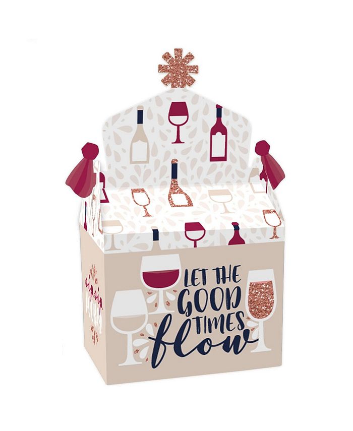 Big Dot of Happiness But First, Wine - Treat Box Party Favors - Wine ...