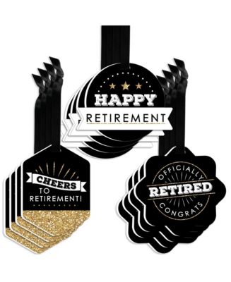 Happy Retirement - Assorted Hanging Favor Tags - Gift Tag Toppers - Set ...