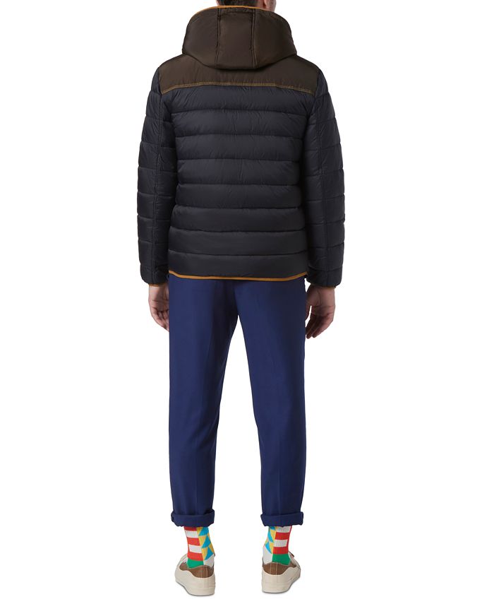 Marc New York Men's Malone Mixed-Media Colorblocked Packable Hooded ...