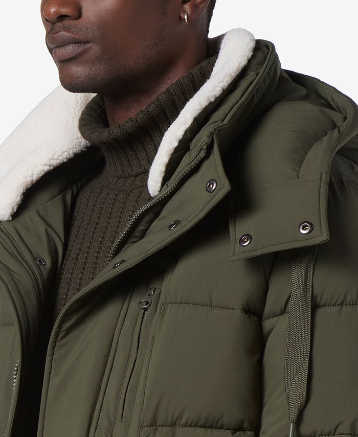 Marc New York Men's Howe Quilted Puffer Jacket with Removable Hood ...