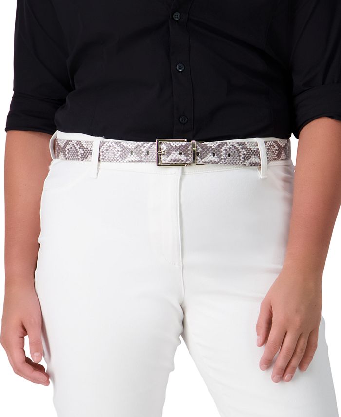 Calvin Klein Women's Reversible Leather Pant Belt - Macy's