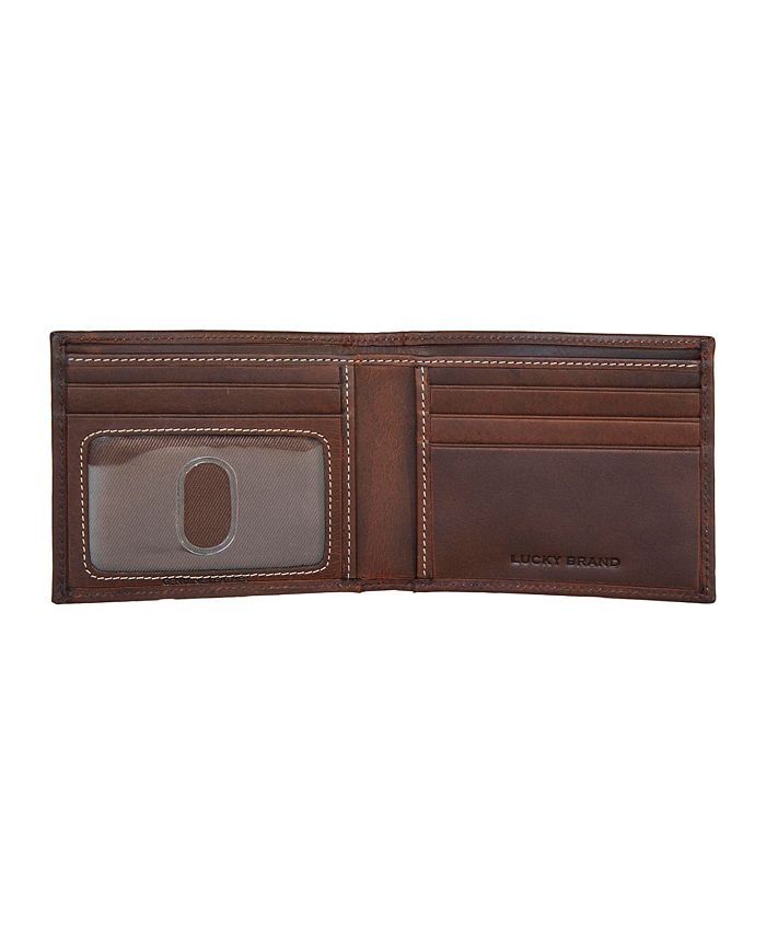 Lucky Brand Men's Western Embossed Leather Bifold Wallet - Macy's