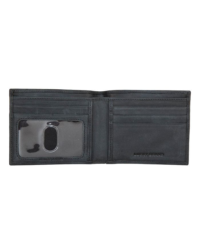 Lucky Brand Men's Flag Embossed Leather Bifold Wallet - Macy's