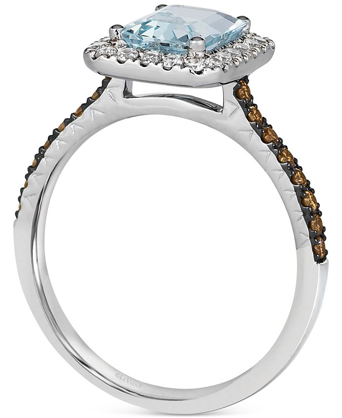 Le Vian Sea Blue Aquamarine (1-1/6 ct. t.w.) & Diamond (3/8 ct. t.w ...