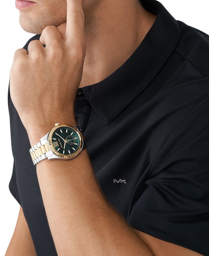 Michael Kors Men's Lexington Multifunction Two-Tone Stainless Steel ...