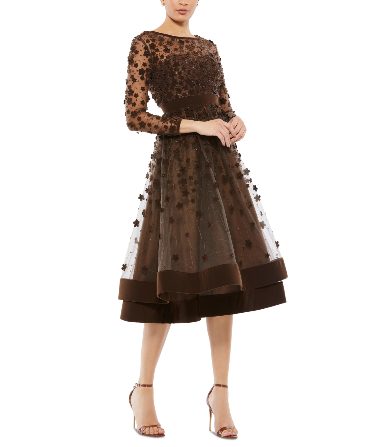 Click here for Womens Embellished Illusion High Neck Long Sleeve... prices