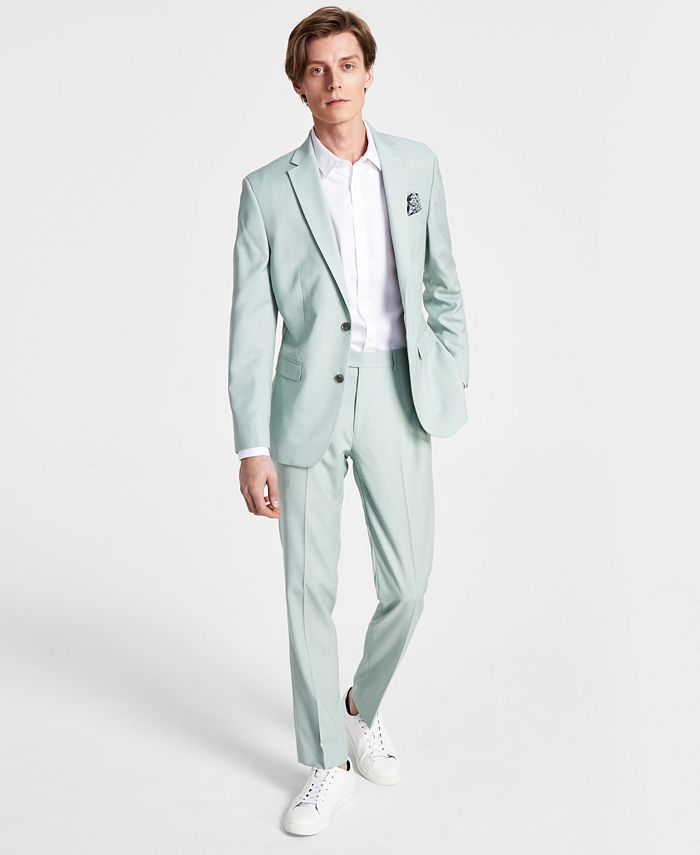 Bar III Men's Wool Slim-Fit Sharkskin Suit Separates, Created for Macy ...