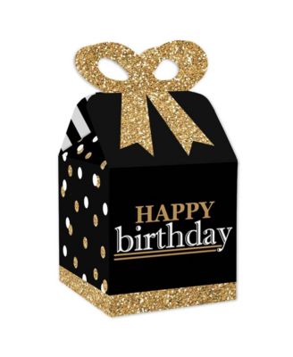 Big Dot of Happiness Adult Happy Birthday - Gold - Square Favor Gift ...