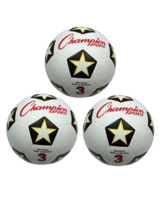 Champion Sports Rubber Soccer Ball, Set of 3 - Macy's