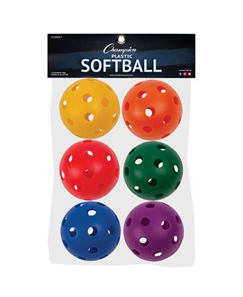 Champion Sports Plastic Softballs, Set of 18 - Macy's