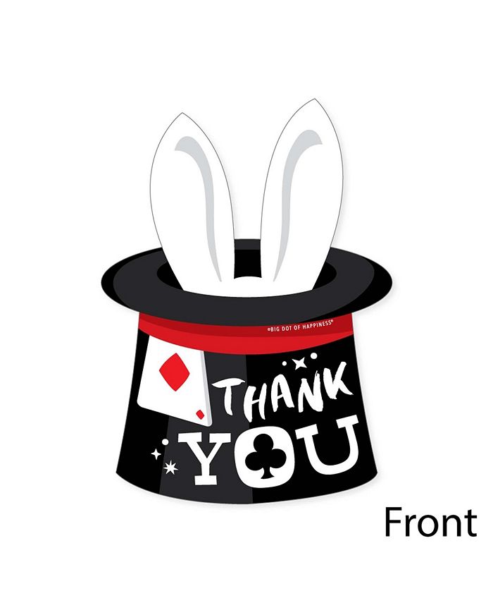 Big Dot of Happiness Ta-Da, Magic Show - Magical Party Shaped Thank You ...