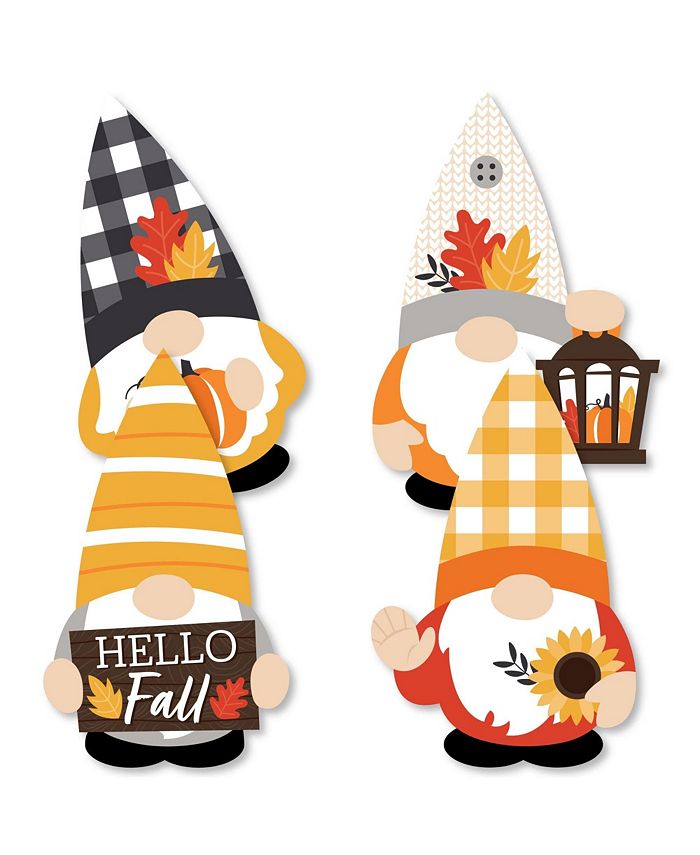 Big Dot of Happiness Fall Gnomes - Gnomes Decorations DIY Autumn ...