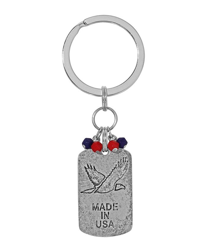 2028 Pewter Red White Blue Flag Key Fob - Macy's